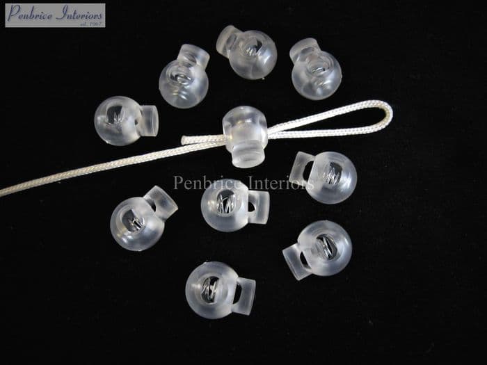 100 Orbs Roman Blind Spring Loaded Cord Toggles String Adjuster ...
